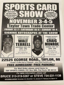 Taylor Sports Card Show – The Radicards® Calendar